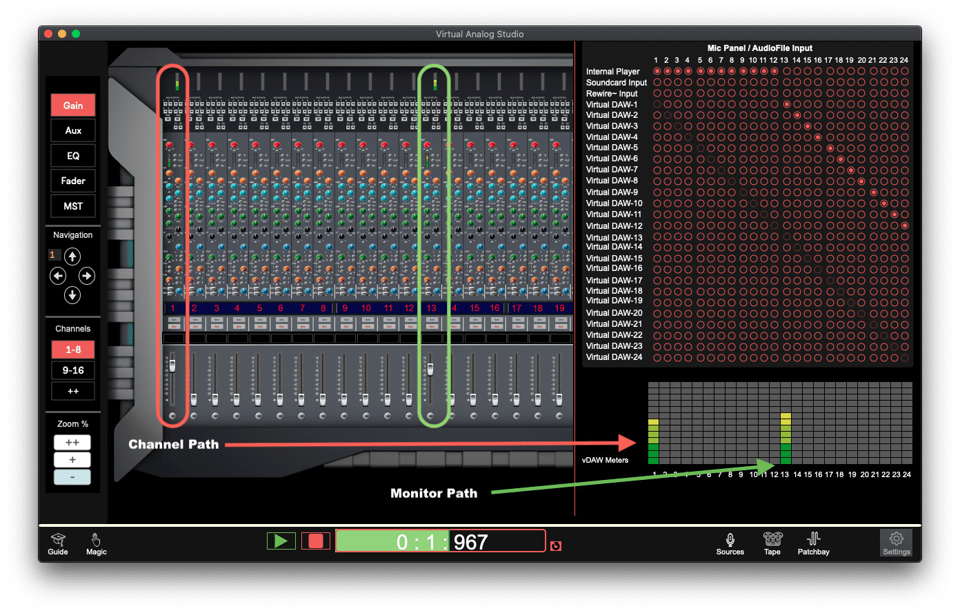 Demonstrating Channel & Monitor Path in SoundcheckPro - SoundcheckPro